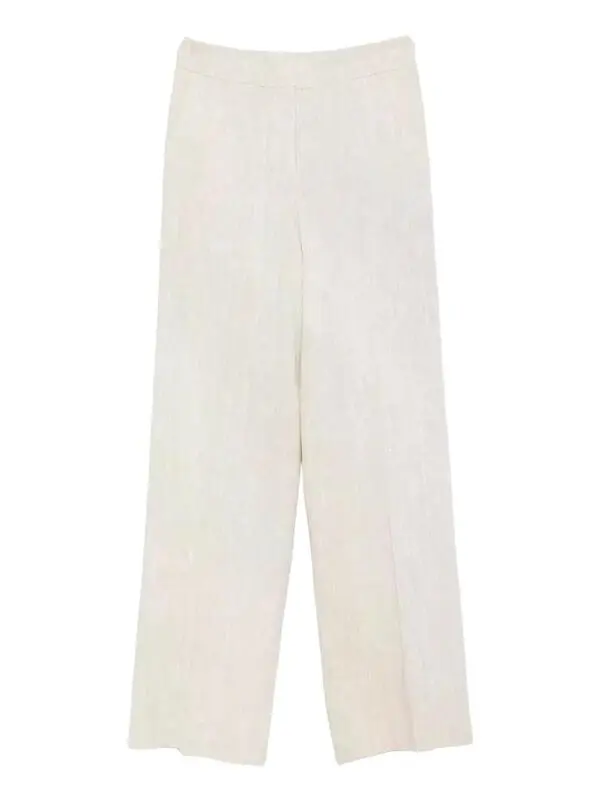 VIA MASINI 80 Wide-leg Trousers - Neutrals