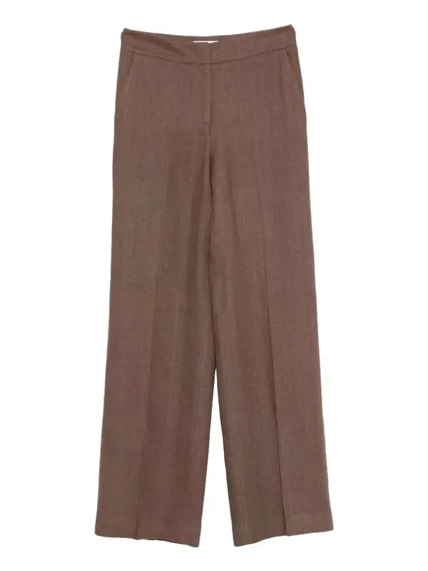 VIA MASINI 80 Wide-leg Trousers - Brown