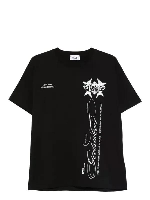 Gcds Graphic-print T-shirt - Black