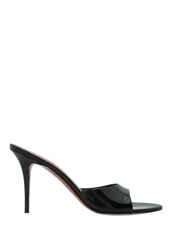 Amina Muaddi Elodie Patent Sandals - Black