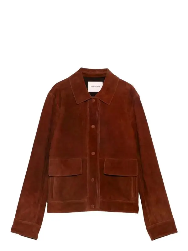 YVES SALOMON Flap-pocket Jacket - Brown
