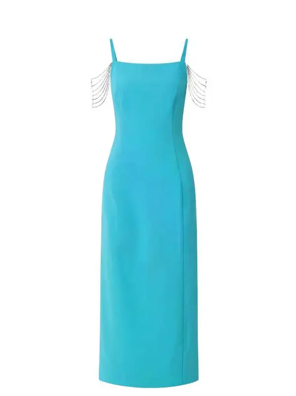 Pinko Chain-embellished Midi Dress - Blue