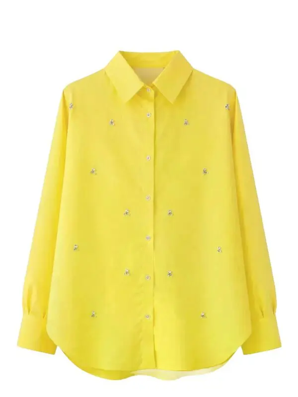 A PAPER KID Embellished Shirt - Yellow