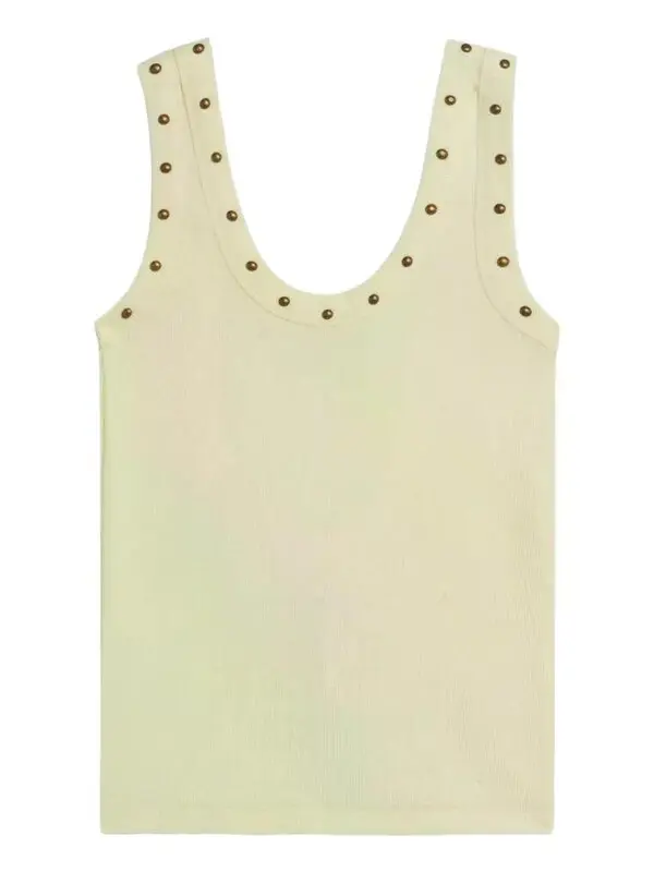 A PAPER KID Studded Tank Top - Neutrals