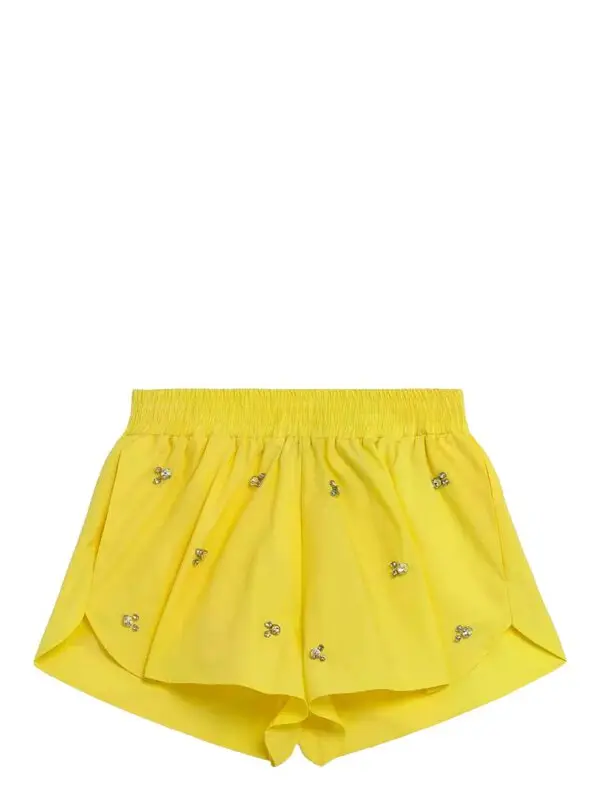 A PAPER KID Popline Embellishment Shorts - Yellow