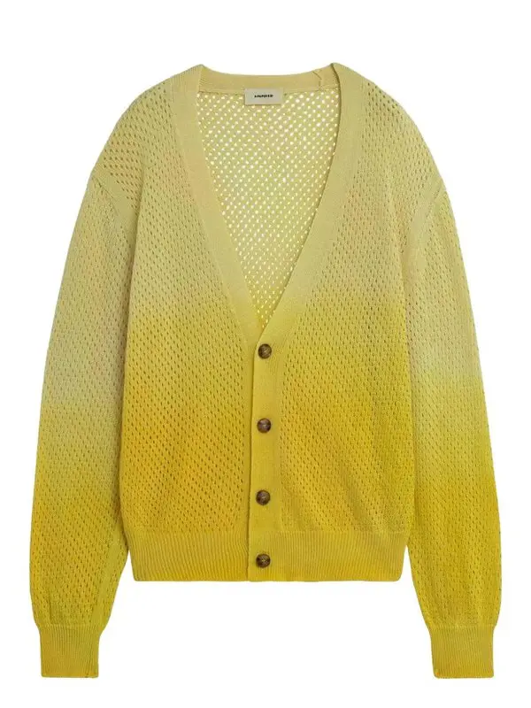 A PAPER KID Openwork Knit Cardigan - Yellow