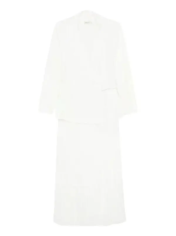 Simkhai Alexandra Pleated Blazer Dress - White