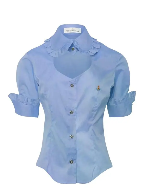 VIVIENNE WESTWOOD Ruffled Cut-out Shirt - Blue