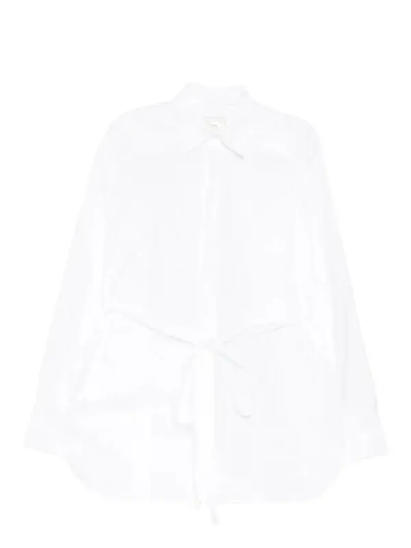 SETCHU Cotton Shirt With Detachable Details - White