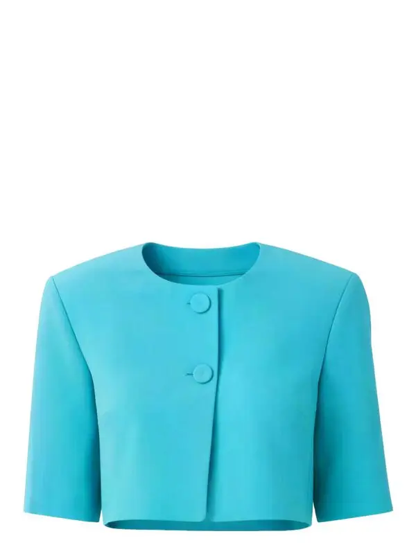 Pinko Button Cropped Jacket - Blue