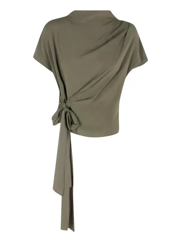 Federica Tosi Tie-detailed Blouse - Green