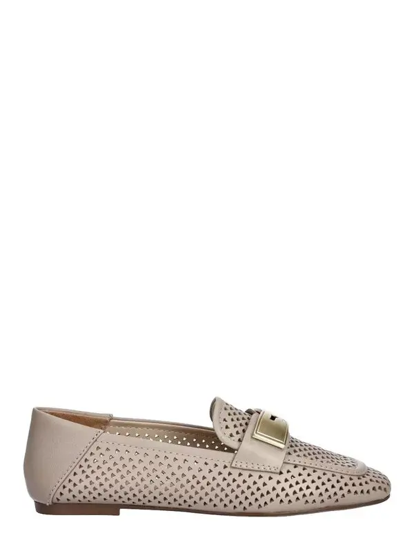Liu Jo Openwork Leather Loafers - Neutrals