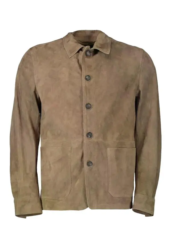 Eleventy Button Front Shirt Jacket - Neutrals
