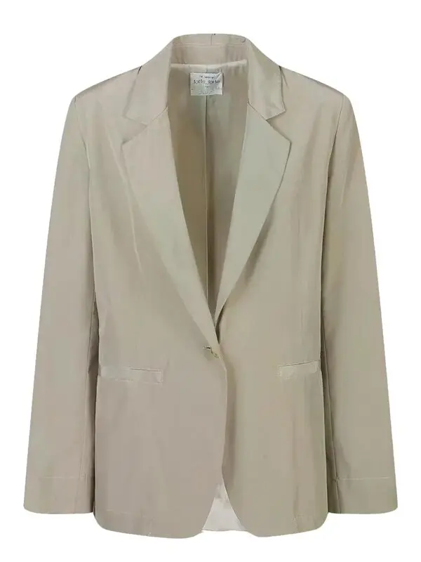 FORTE_FORTE Long-sleeved Blazer - Neutrals