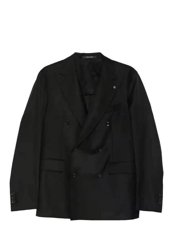 Tagliatore Cotton Double-breasted Suit - Black