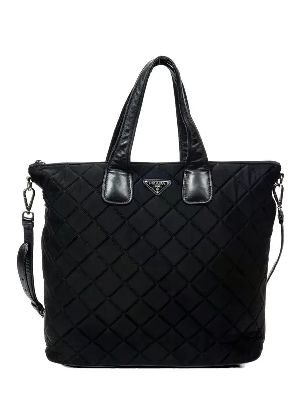 Prada Large Impuntu Tote Bag - Black