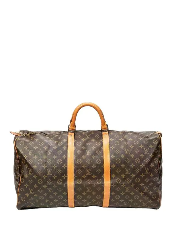 LOUIS VUITTON 1986 60 Keepall Travel Bag - Brown