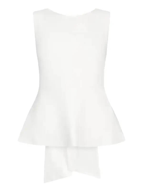 Liu Jo Poplin Bow Cut-out Top - White