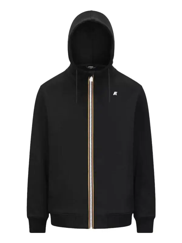 K-WAY Hooded Zip-up - Black