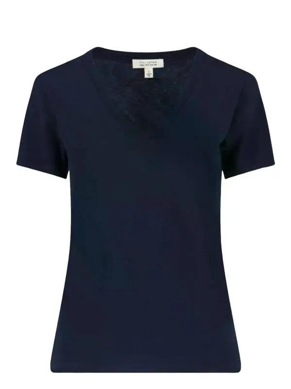 NILI LOTAN Carol V-neck T-shirt - Blue
