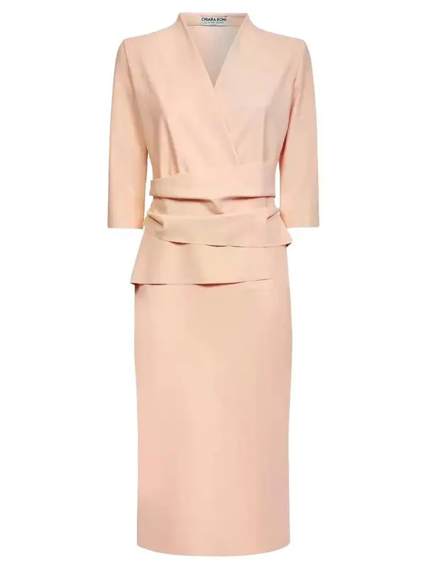 Chiara Boni La Petite Robe Draped V-neck Dress - Pink