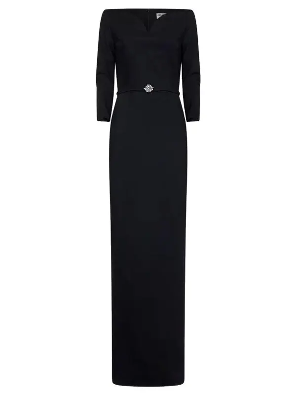 Chiara Boni La Petite Robe Off-shoulder Maxi Dress - Black