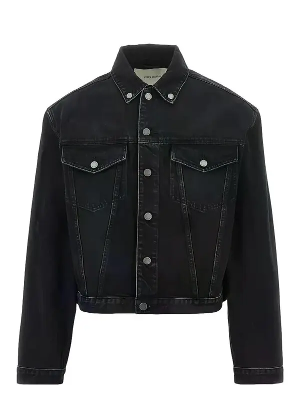 ENTIRE STUDIOS Shrunken Denim Jacket - Black