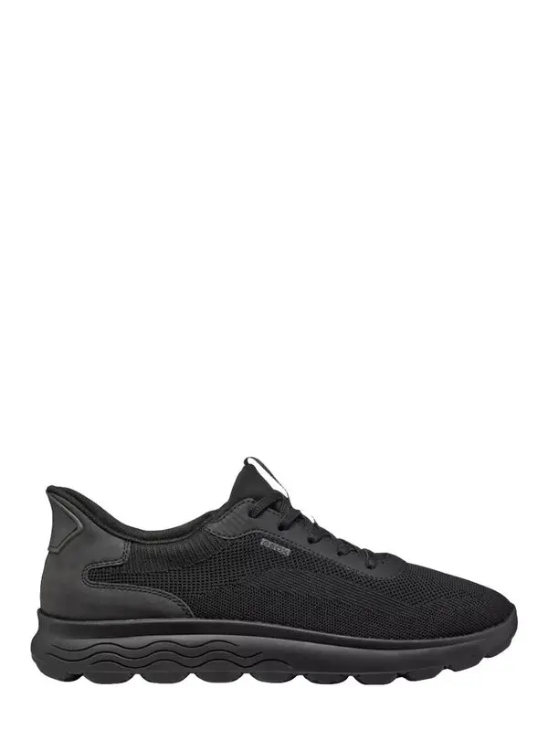 Geox Spherica Plus Textured Sneakers - Black