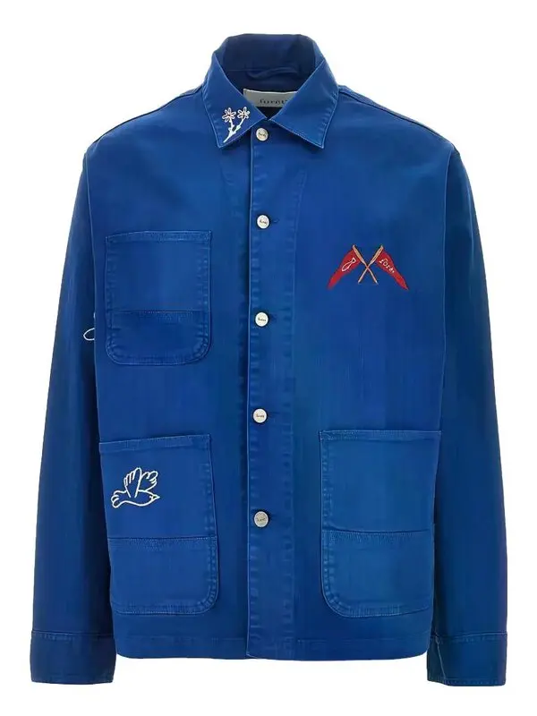 FORET Sports Camp Overshirt - Blue