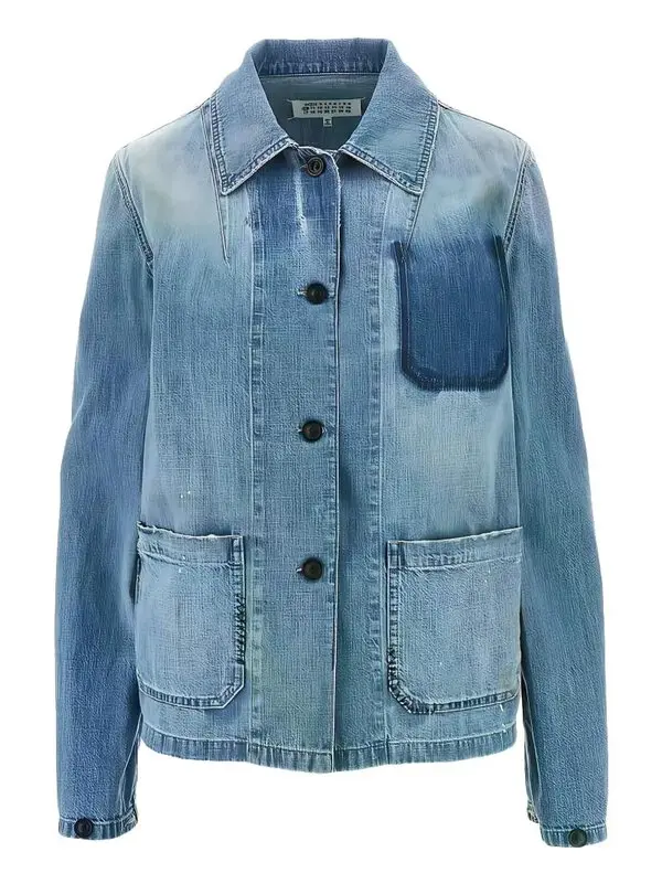 MAISON MARGIELA Button-up Denim Shirt - Blue