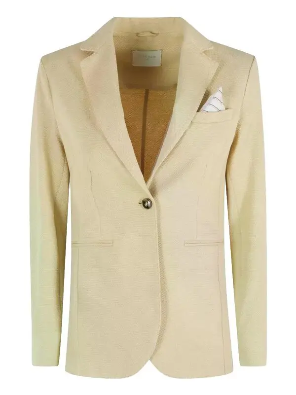 CIRCOLO 1901 Honeycomb Slim Blazer - Neutrals