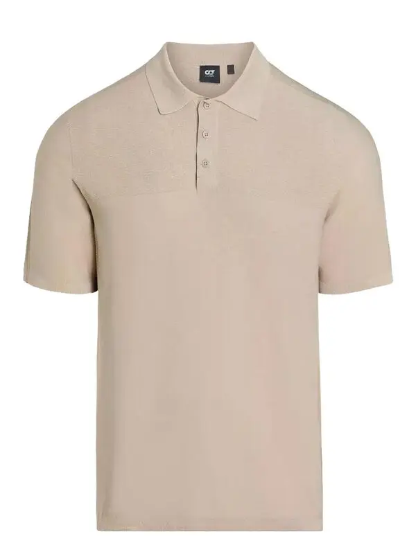 ALPHA TAURI Knitted Polo Shirt - Neutrals