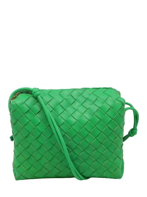 Bottega Veneta Small Loop Intrecciato Shoulder Bag - Green