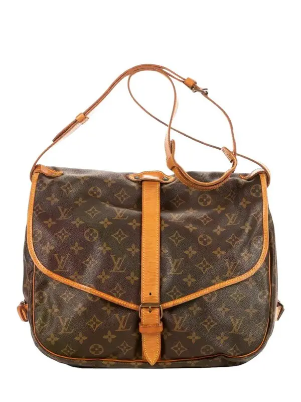 LOUIS VUITTON 30 Saumur Monogram Shoulder Bag - Brown