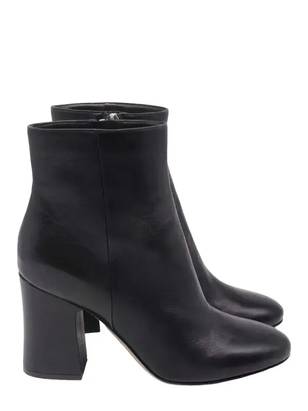GIANVITO ROSSI Block-heel Almond-toe Ankle Boots - Black