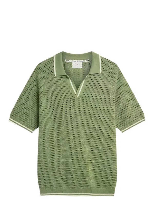 PERCIVAL Boxy Knitted T-shirt - Green