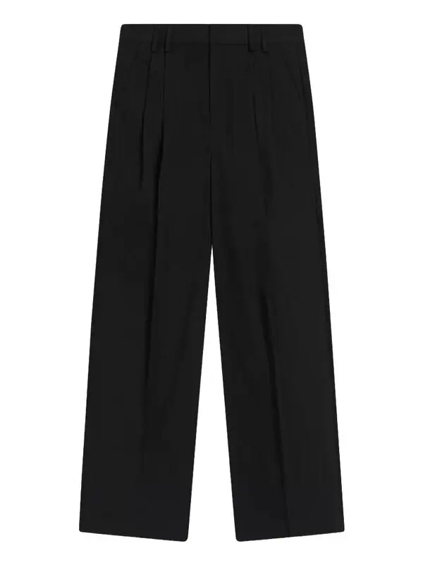 KROST Double Pleated Wide Leg Trousers - Black