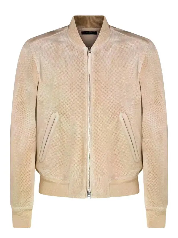 TOM FORD Zip-up Bomber Jacket - Neutrals