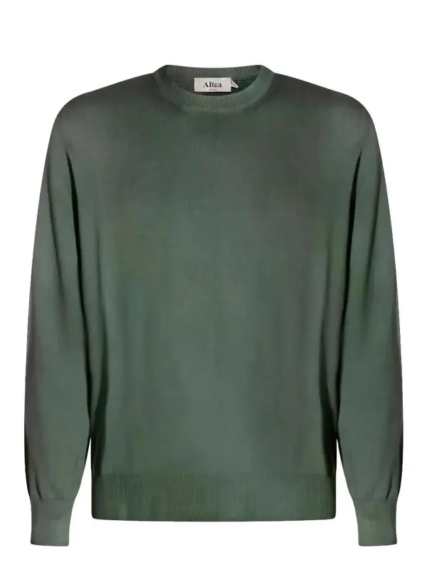Altea Ribbed Crew Neck Sweater - Green
