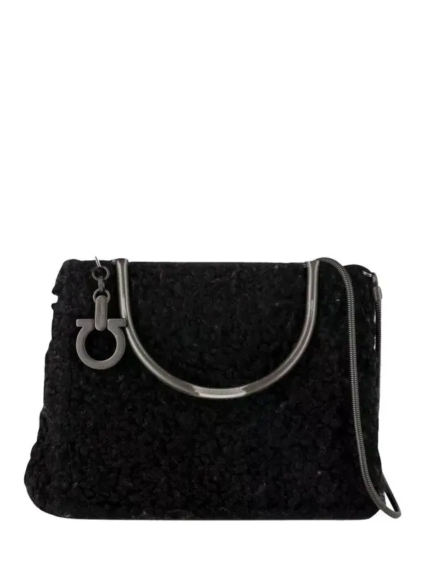 FERRAGAMO Gancini Charm Cross-body Bag - Black