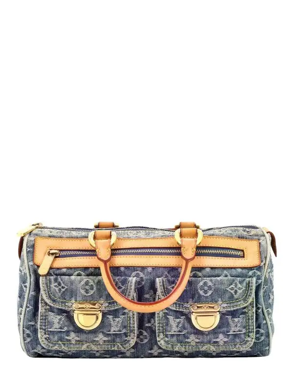 LOUIS VUITTON Neo Speedy Denim Handbag - Blue