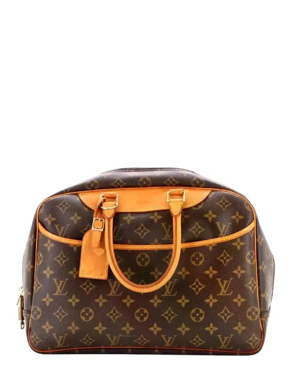LOUIS VUITTON Trouville Handbag Monogram Canvas Satchel - Brown