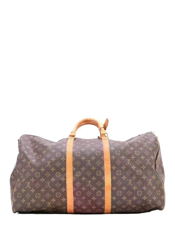 LOUIS VUITTON Keepall Bandouliere 60 Travel Bag Monogram Canvas - Brown
