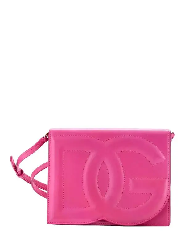 Dolce & Gabbana Dg Logo Flap Small Shoulder Bag - Pink