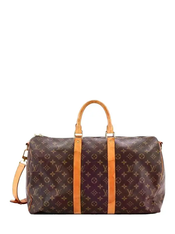 LOUIS VUITTON Keepall Bandouliere 45 Travel Bag Monogram Canvas - Brown