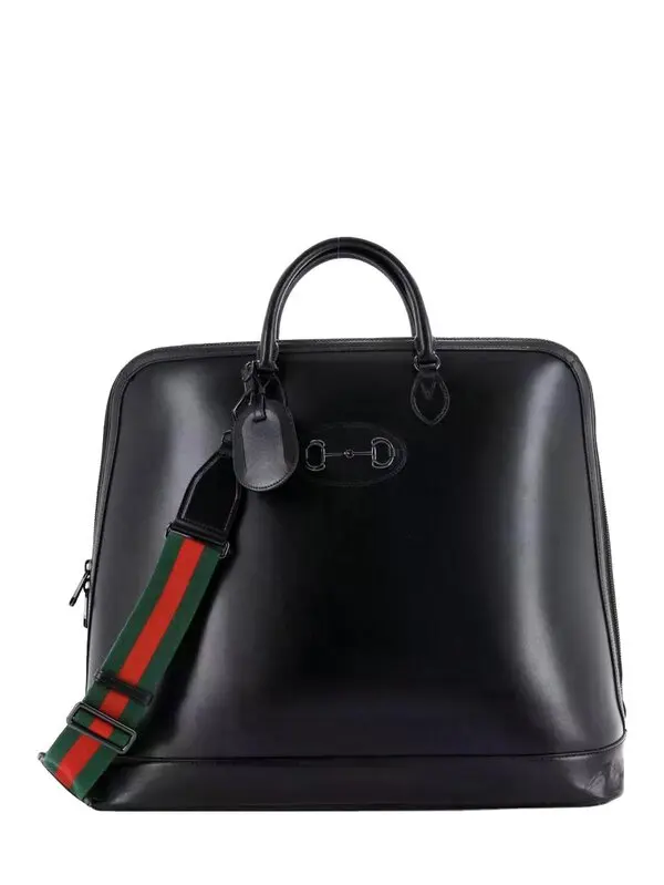 Gucci Horsebit 1955 Web Duffle Bag - Black