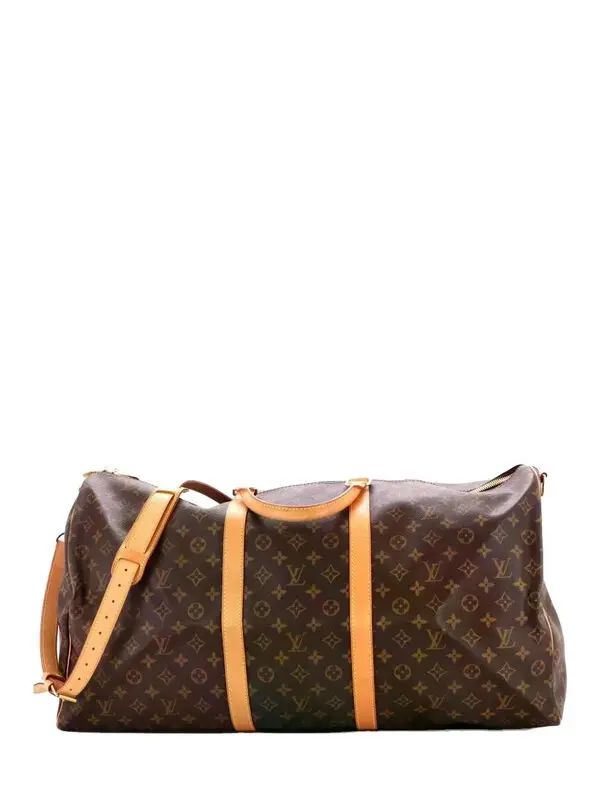 LOUIS VUITTON Keepall Bandouliere 60 Travel Bag Monogram Canvas - Brown