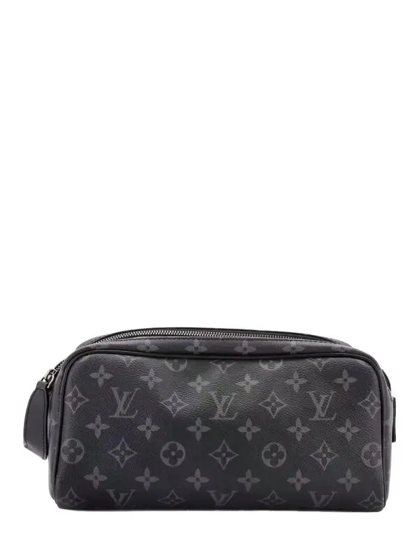 LOUIS VUITTON Dopp Kit Toiletry Monogram Eclipse Canvas Pouch - Black