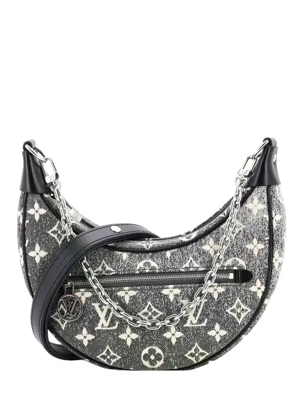 LOUIS VUITTON Loop Handbag Monogram Jacquard Denim - Grey