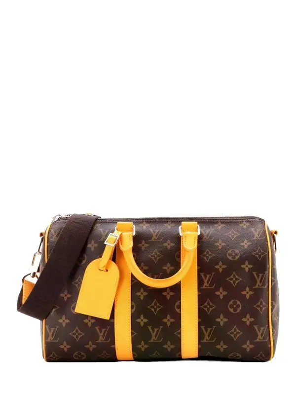 LOUIS VUITTON Keepall Bandouliere 35 Travel Bag Monogram Canvas - Brown